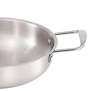 Korean Ramen Pot, Stainless Steel Ramen Cooking Pot with Double Handles, Fast Heating Noodle Pot for Soup Noodle Pasta(Original 20cm)