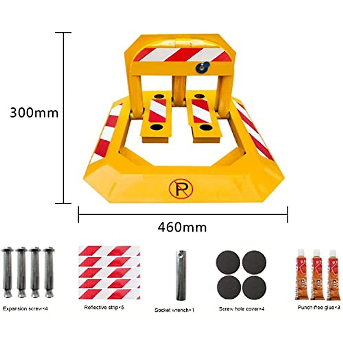 KOAIUS Parking Post, Parking Barrier, for Parking Lot Parking Space Lock, Car Ground Lock, Parking Space Lock, Parking Pile Parking Space Lock Parking