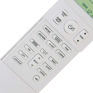 YING RAY Replacement for Fujitsu Air Conditioner Remote Control AR-REG1U ARREG1U AGU9RLF AGU12RLF AGU15RLF ASU7RLF1 ASU9RLF1 ASU12RLF1 ASU15RLF1 Display in Both Fahrenheit and Celsius