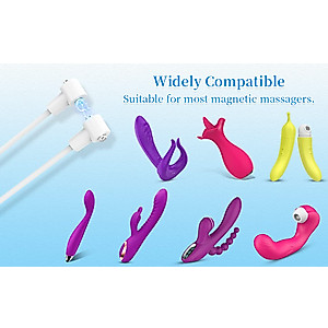 Fast Charging Magnetic USB Cable Cord Universal Charger for Massager, Compatible with Power Bank, Phone Charger Adapter & Computer, Suitable for Most Magnetic Massagers