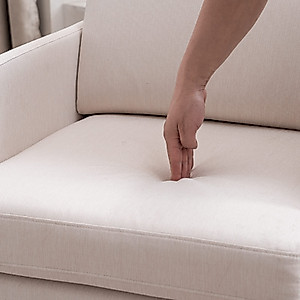 Pvillez Accent Chair, Living Room Lounge Chairs, Bedroom Chairs for Adults, Single Sofa Arm Side Chair, Modern Comfy Reading Armchair Used for Dorm Nursery Guestroom Furniture