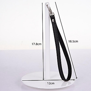 ikasus Portable Wrist Yarn Holder with Wrist Strap, Wool Magnetic Mini Yarn Holder for Crocheting/Knitting on The go, Stainless Steel Yarn Organizer Storage, Black