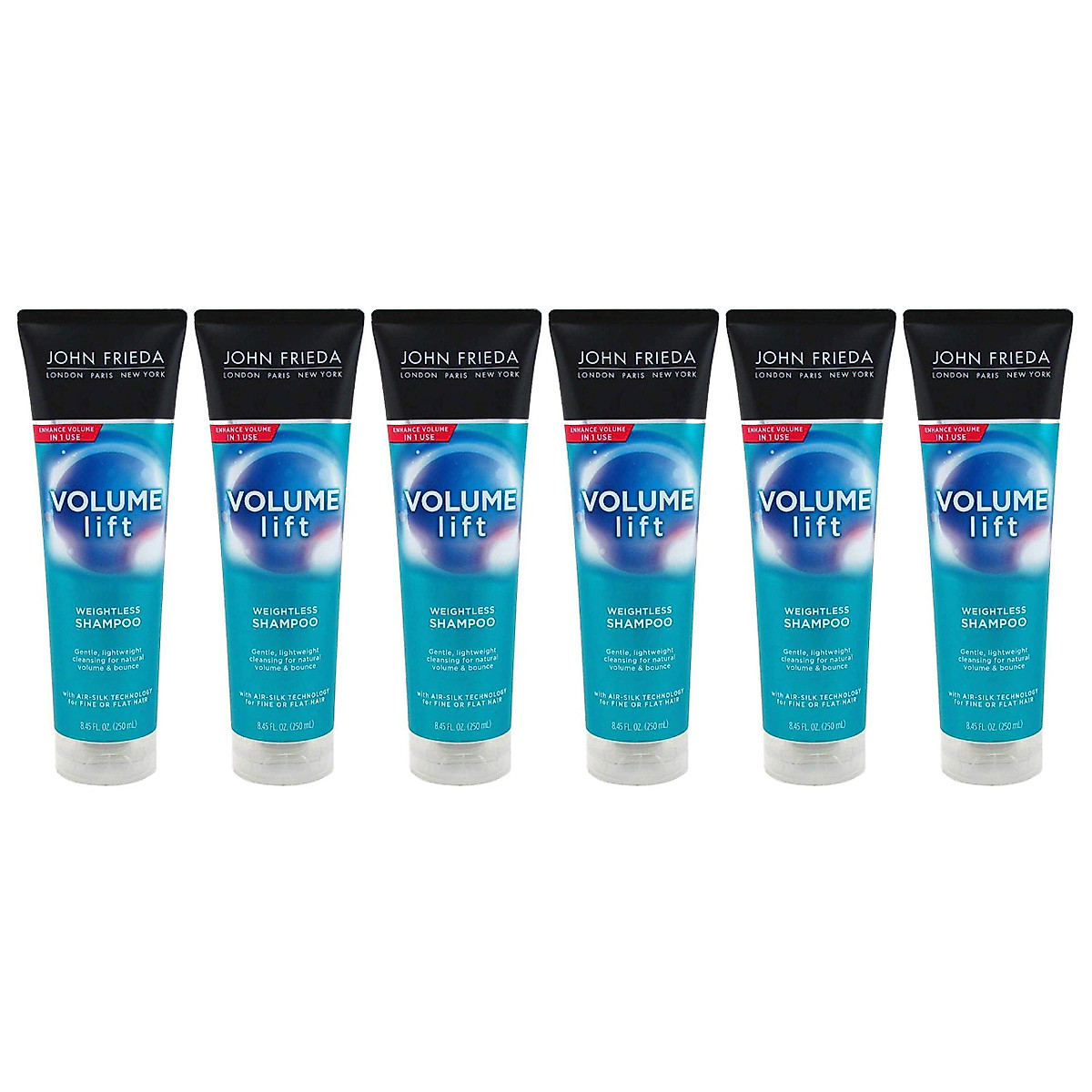 John Frieda Shampoo Luxurious Volume Tube 8.45 Ounce (249ml) (6 Pack)