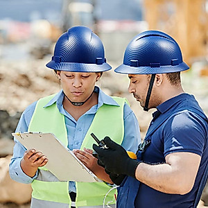 HDPE Hydro Dipped Full Brim Hard Hat with Fas-trac Suspension (Mate Blue) (Matte Blue)