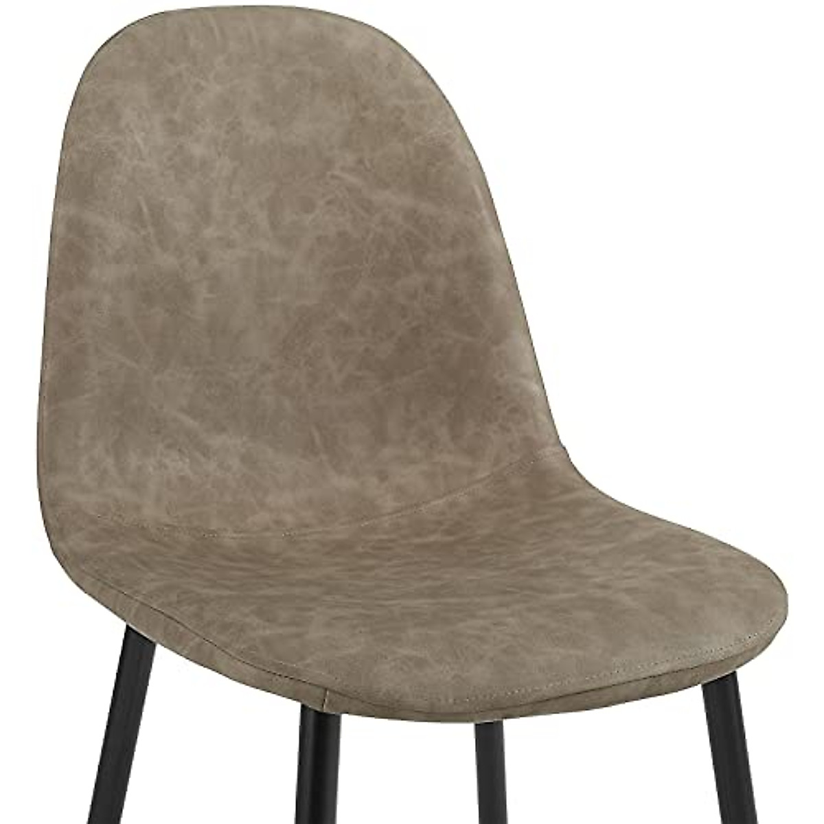 Crosley Furniture CF501619-BR Weston Dining Chair (Set of 2), Distressed Brown/Matte Black