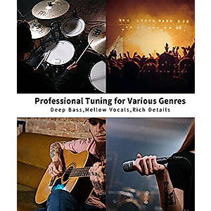 CCZ Melody in Ear Monitor, Dynamic Hybrid Dual Driver in Ear Earphones 1BA+1DD HiFi Wired Headphones Musicians IEM Upgrade Deep Bass Suitable for Bass Vocals Pop Folk ACG (No MIC, Transparent)