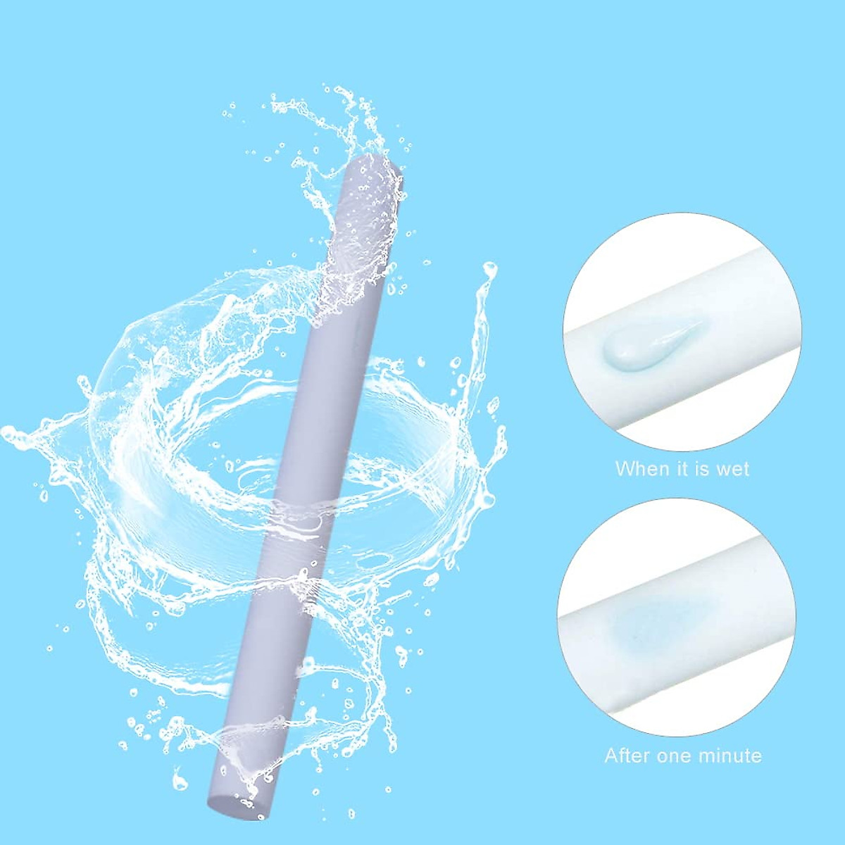 EBIEFLY 4X Diatomite Drying Stick Moisture Absorbing Stick Cleaning Water Absorption Rod Diatomaceous Earth Desiccant Home Kitchen, Clothing/Lab Supplies, White