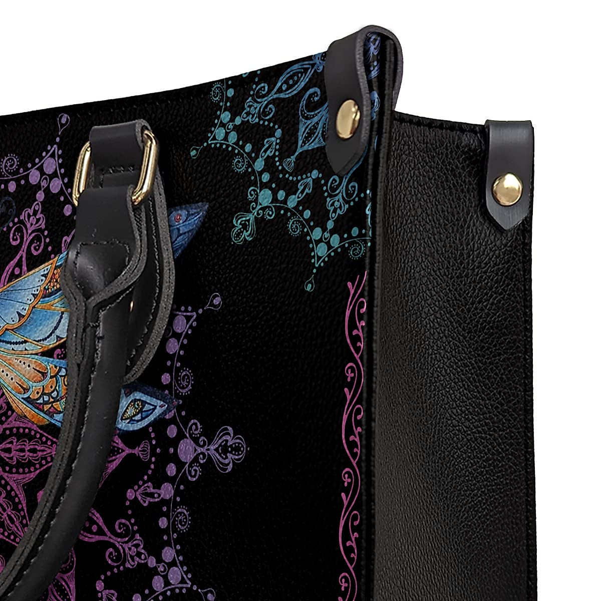 64HYDRO Hippie Mandala Dragonfly, Dragonfly Lovers Purses for Women, Shoulder Bag, Handbags for Women, Valentines Day Gifts for Her, Gifts for Sisters, Daughter, Mom, Friends - Travel Work Leather Bag