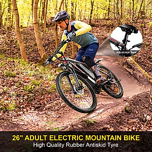 KBJPADS 26" Adult Electric Bikes 750W Motor Ebike 48V 16Ah Lithium Battery Electric Bicycles Dual Shock Absorbers 5-Speed 21MPH Mountain Beach E Bike