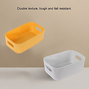 curfair Storage Box Storage Container Convenient Smooth Surface Handle Design Solid Color Versatile Plastic Storage Bin for Bedroom Storage Bin Easy to Clean -Green-Large##