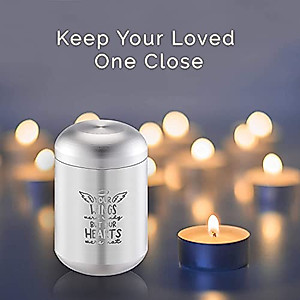 6 Pack Small Keepsake Urns for Human Ashes Mini Cremation Urns for Ashes Stainless Steel Memorial Ashes Holder