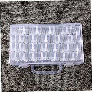 KANTANZE Diamond Painting Storage Boxes, 64 Grids Bead Storage Containers Box Plastic Organiser Case for Craft Bead Nail Screw Jewellery