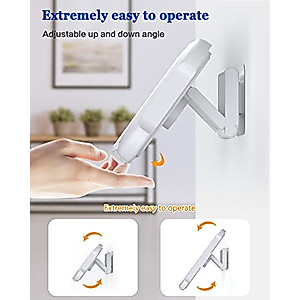 Waterproof Shower Phone Holder with 360° Rotation, Angle Adjustable, Wall Mounted Phone Holder for Bathroom Mirror Bathtub Kitchen, Up to 6.8 Inch (2 Pack)