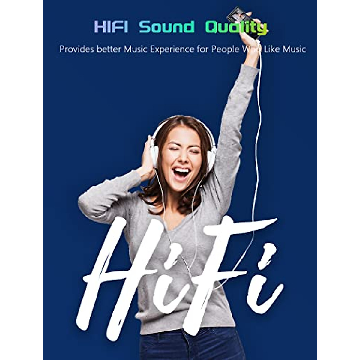 48GB MP3 Player with Bluetooth 5.0: Portable Lossless Sound Music Player with HD Speaker,2.4" Screen Voice Recorder,FM Radio,Touch Buttons,Support up to 64GB for Sport, Earphones Included