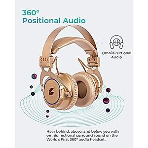 CEEK VR 360 Advanced Wireless Bluetooth Headphones, Gold