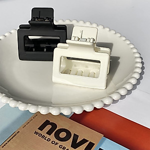 Hair Claw Clips for Women 2 Inch Matte Rectangular Small Claw Clips for Thick Thin Hair Cute Medium Square Claw Clips Sturdy Durable Strong Grip Non-slip Individually Packaged Gift for Women 6 Colors