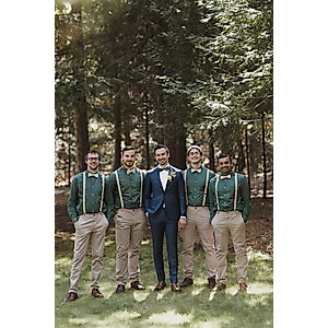 chiyu-yang Black Suspenders for Men and Women - Adjustable Tall stature Elastic Y Back Style With Strong Metal Clips