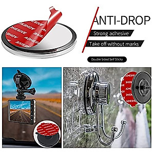 Sticky Adhesive Replacement for Windshield Camera Holder, AZXYI 6pcs 2.76''(70mm) VHB Circle Double-Sided Adhesive Tapes for Dashboard Suction Cup Mount, Mounting Disk Pads, Dash Cam/GPS/Sucker Holder