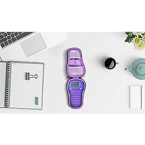 khanka Hard Travel Case Replacement for DYMO COLORPOP Color Label Maker | LabelManager 160 Portable Label Maker (Internal Purple)