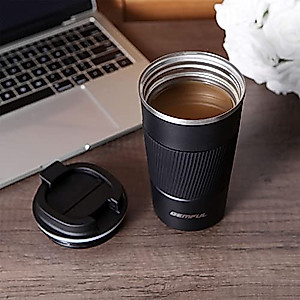 GEMFUL Travel Coffee Mug Double Walled Insulated Tumbler Cups for Cold and Hot Drinks 17oz