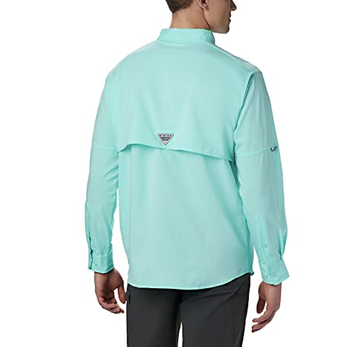 Columbia Men’s PFG Blood and Guts III Long Sleeve Shirt, Stain & Water Resistant , Gulf Stream ,Large