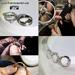 His And Hers Promise Ring Adjustable size Wedding Ring Sets His And Hers Couples Women 925 Sterling Silver Round Cz Man Titanium Wedding Bands