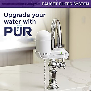PUR Faucet Mount Water Filtration System, White – Vertical Faucet Mount with 2 Filters for Crisp, Refreshing Water, FM-3333B