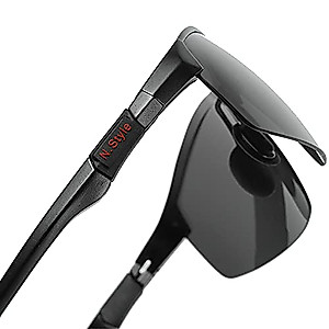 willochra Aluminum Magnesium Polarized Full Reading Sunglasses,rectangle men women Stylish Readers driving Cycling Safety uv Protection (black, 300 magnification)