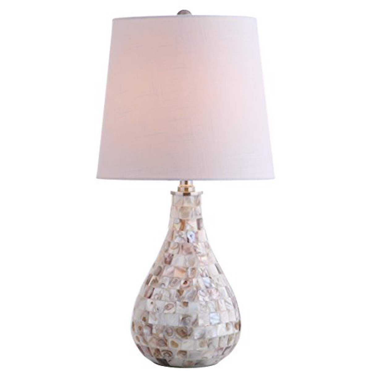 JONATHAN Y JYL1024A Mona 20.5" Mini LED Table Lamp, Cottage, Coastal, Transitional, Modern, Elegant, Office, Living Room, Family Room, Dining Room, Bedroom, Hallway, Foyer, Seashell