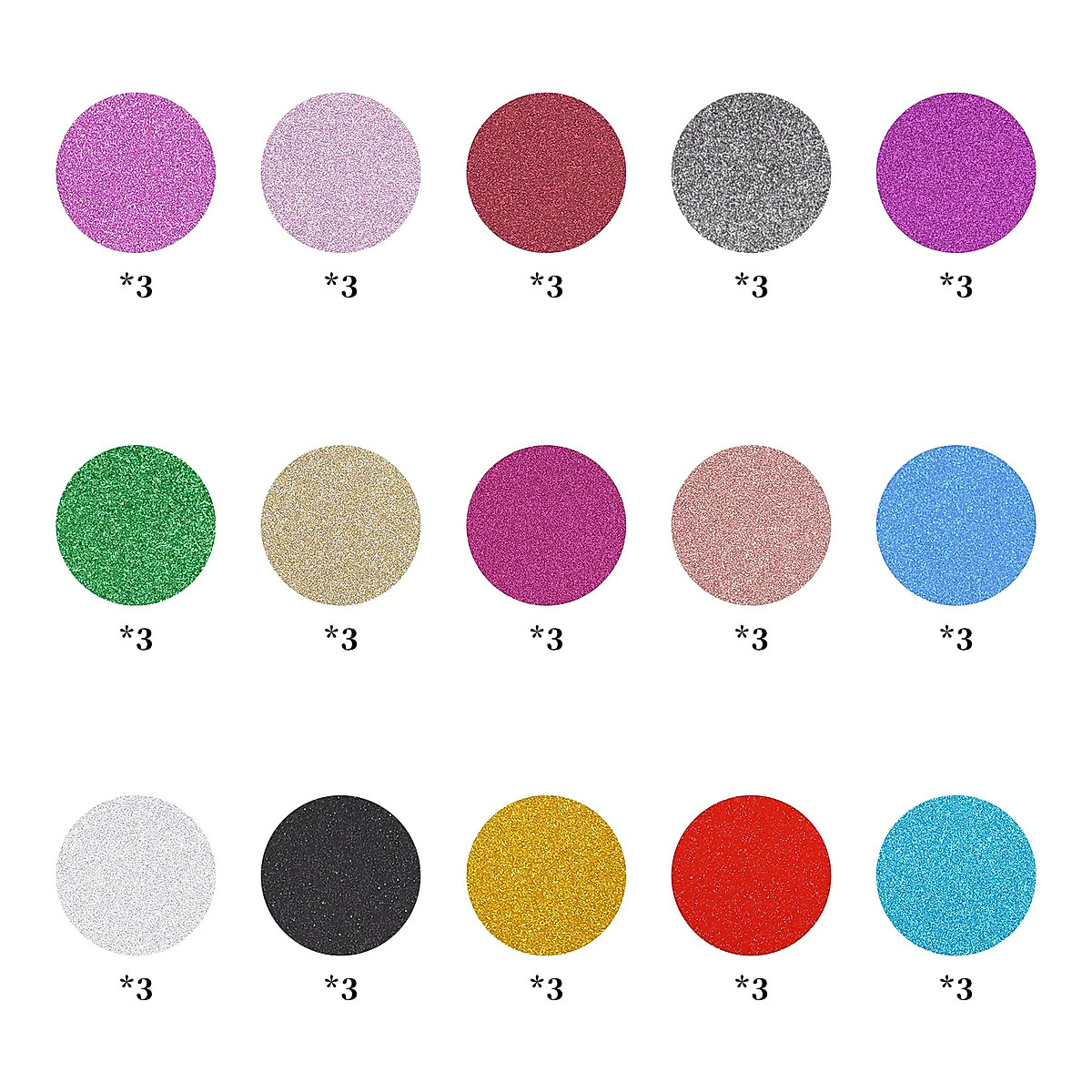Magic Ants Glitter Cardstock Paper, 45 Sheets 15 Colors, Single-Sided Printed Colored Cardstock Paper, A4 Glitter Card Stock for DIY Projects, Sparkly Paper for Card Making, 250 GSM