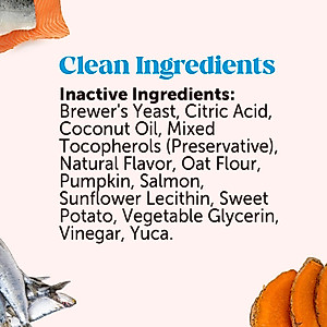 Pet Honesty Omega Skin Health Chews for Dogs, Alaskan Salmon Oil, Omega-3 Fish Oil, Krill, Spirulina, Omega-3s, Healthy Skin & Coat, Itchy Skin, Dog Allergies, May Reduce Shedding (90 Count)