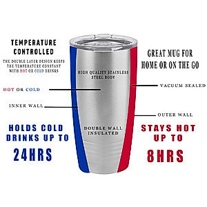 Rogue River Tactical Funny Tears of My Staff Travel Tumbler Mug Cup w/Lid Vacuum Insulated Hot or Cold Boss Gift (Red)