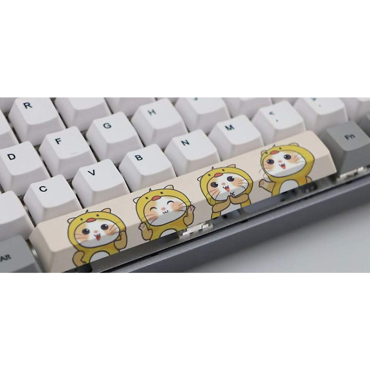Mugen Custom Costume Cats Cutesy Spacebar Keycaps for Cherry MX Switches - Fits Most Mechanical Gaming Keyboards - with Keycap Puller