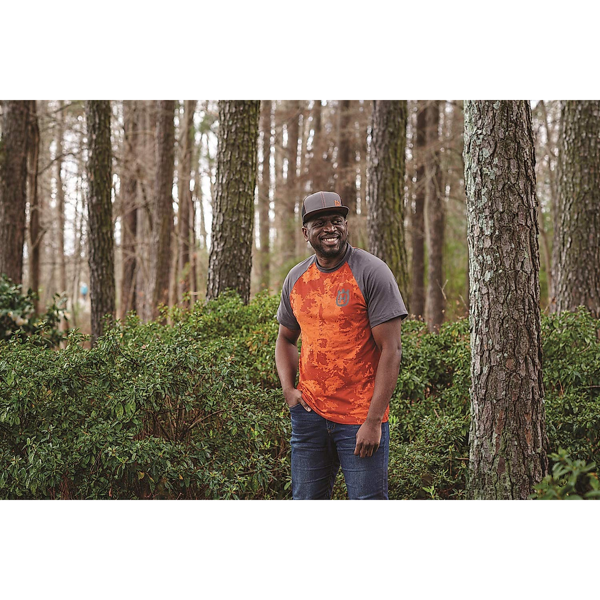 Husqvarna Short Sleeve Unisex T-Shirt, Orange, Large