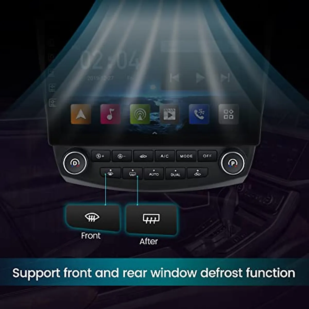 MekedeTech Android 11 Car Radio Player 10.1 inch Touch Screen Navigation System for Honda Accord 7th 2002 2003 2004 2005 2006 2007 Head Unit Support WiFi DVR Rear View Bakcup Camera