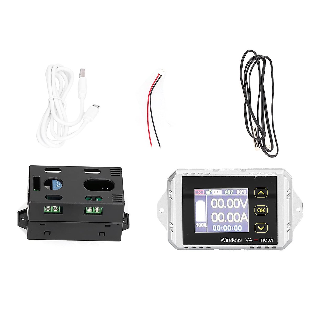 Battery Capacity Tester, VAT‑1300 Coulomb Time Meter DC Voltage Current Meter Amp Meter Gauges DC Multimeter for Voltage Current
