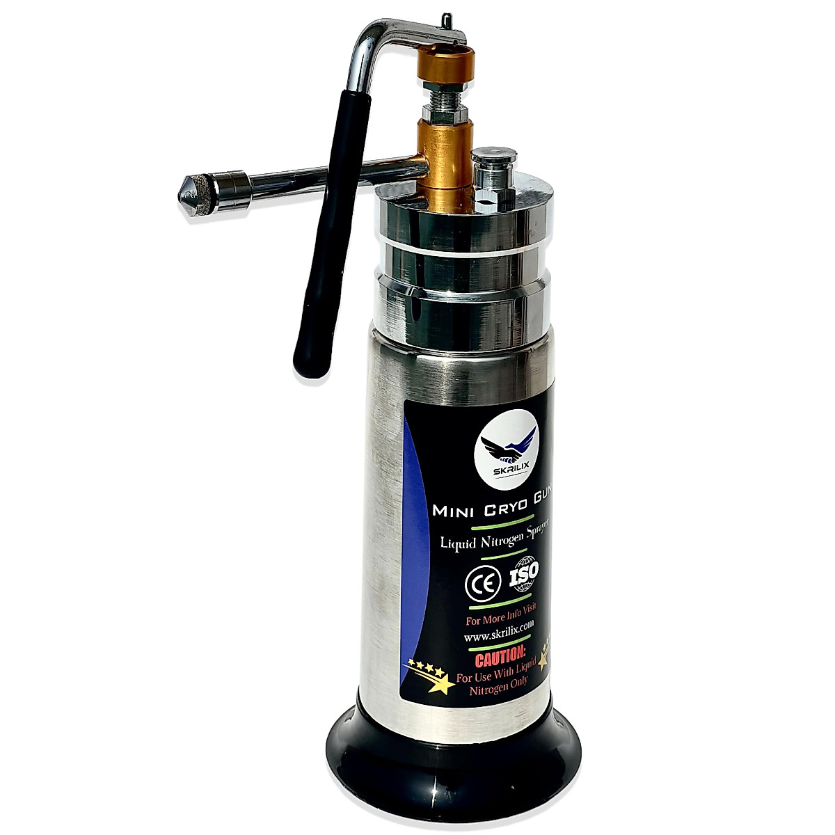 Upgraded Liquid Nitrogen Sprayer for Dermatology Mini Cryo Gun Cryo Spray with Different Freeze Heads Cryotherapy Instrument Mini Cryo Spray 350 ML