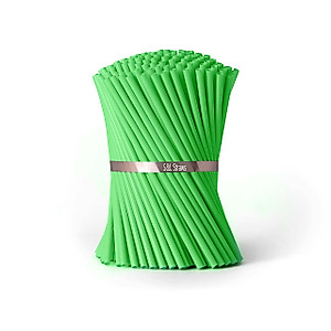 S & L Straw Company - Green Colored Plastic Drinking Straws - Super Bulk Pack of 1,000 straws - - Disposable Kid Friendly, Colorful Party Fun Straws (Green, 1000)…