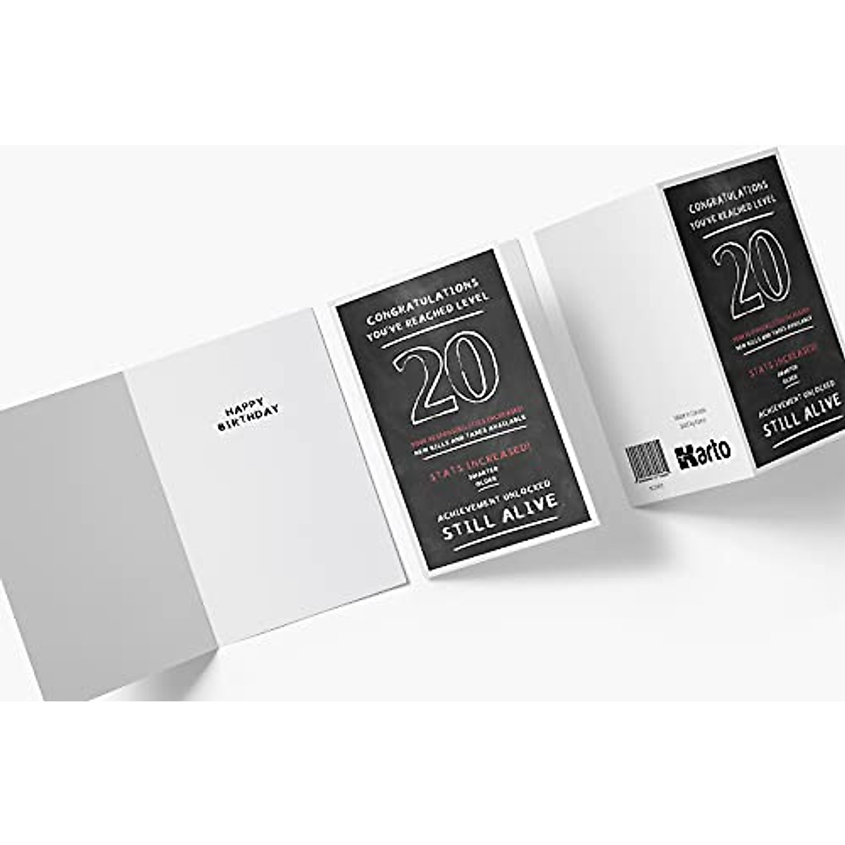 20th Birthday Card for Him Her - 20th Anniversary Card for Dad Mom - 20 Years Old Birthday Card for Brother Sister Friend - Happy 20th Birthday Card for Men Women | Karto – Level Reached