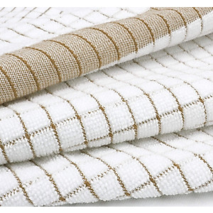 COTTON CRAFT Amazing Kitchen Towels - 8 Pack Reusable Terry Towel - 100% Cotton European Waffle Pantry Bar Cleaning Cloth Towel - Quick Dry Low Lint Soft Absorbent Dish Towels - Large 20 x 30 - Linen