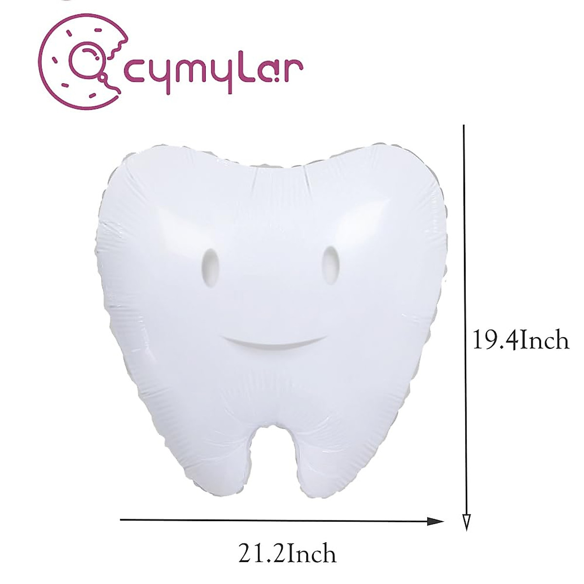 First tooth party balloons,white tooth balloon for first tooth party decoration Dental Student Graduation Party supplies/tooth Clinic decoration balloons