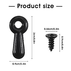 Picture Frame Turn Button Fasteners Set, 100Pcs Picture Frame Backing Hardware with 100 Pieces Screws for Hanging Pictures, Photos, Drawing Black