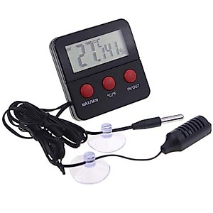 BEAHING Reptile Thermometer Hygrometer Humidity Temperature Sensor Digital Gauge for Reptile Tank Terrariums Incubator Reptile Hygrometer