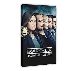 Law & Order Special Victims Unit TV Series Poster Art Deco Restaurant Dormitory Corridor 4 Canvas Poster Wall Art Decor Print Picture Paintings for Living Room Bedroom Decoration Frame:24×36inch