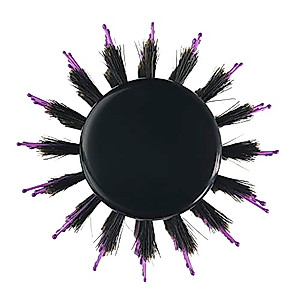 Wet Brush Volume & Body Round Brush for Thick to Coarse Hair - Volumizing Salon Blow-Out with Less Pain, Effort & Breakage - Natural Boar Bristle Detangles Knots, 1.5" Barrel