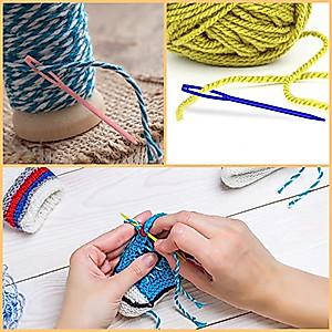 LoveInUSA 100 PCS Plastic Needles for Kids, Large Eye Plastic Needles Plastic Sewing Needles for Handmade Crafts DIY Notions Stitchery