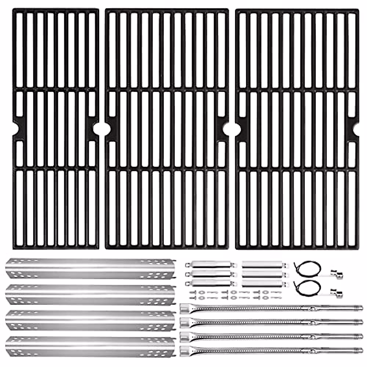 Hisencn Grill Replacement Parts for Charbroil Performance 475 4 Burner 463347017 463377319 463376017 463335517 463342119 463347418 G470-5200-W1 Burner G470-0004-W1A Heat Plates and Cooking Grates