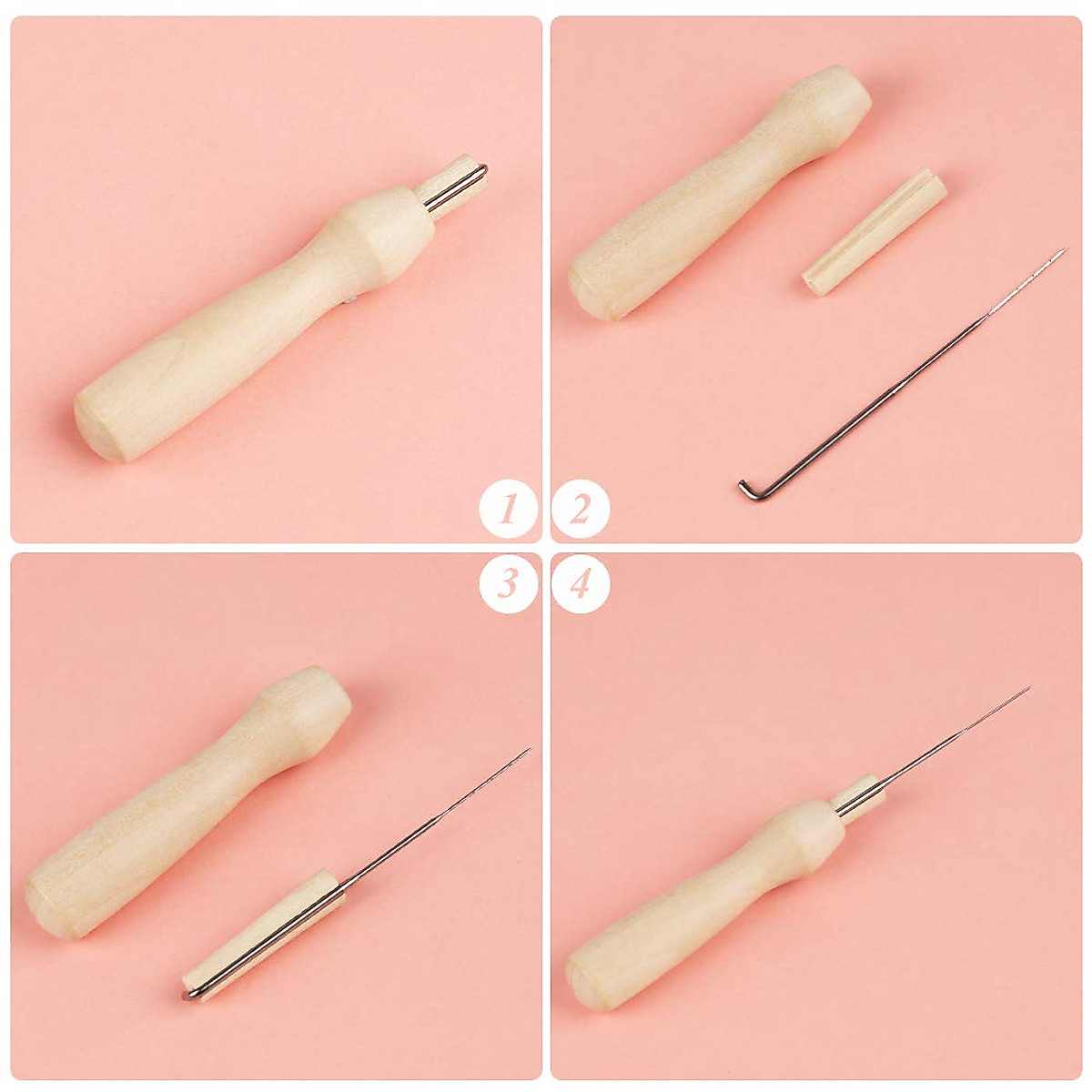 Needle Felting Starter Kit, Complete Needle Felting Tools Animal Doll Needle Felting Kit with Felting Needles, Instructions, Felting Foam Mat, and Other Tools, for Adults Beginner Supplies DIY Crafts