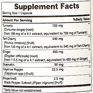 Puritan's Pride Tart Cherry Turmeric Complex-60 Capsules