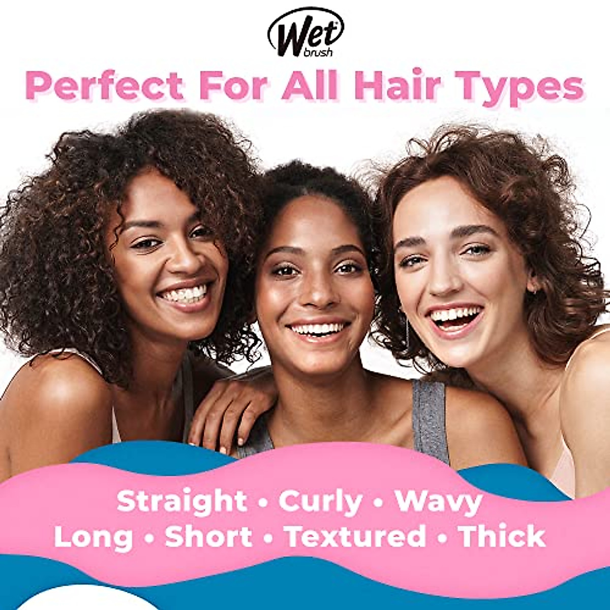 Wet Brush Original Detangling Brush - Natural Marble Jade - All Hair Types - Ultra-Soft IntelliFlex Detangler Bristles Glide Through Tangles with Ease - Pain-Free Comb for Men & Women